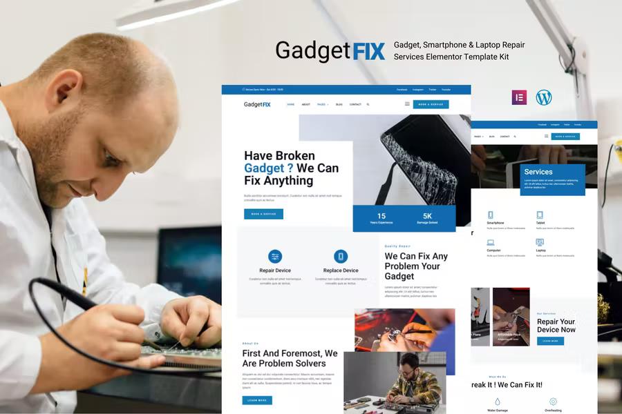 GadgetFIX - Gadget, Smartphone & Laptop Repair Services Template Kit ...